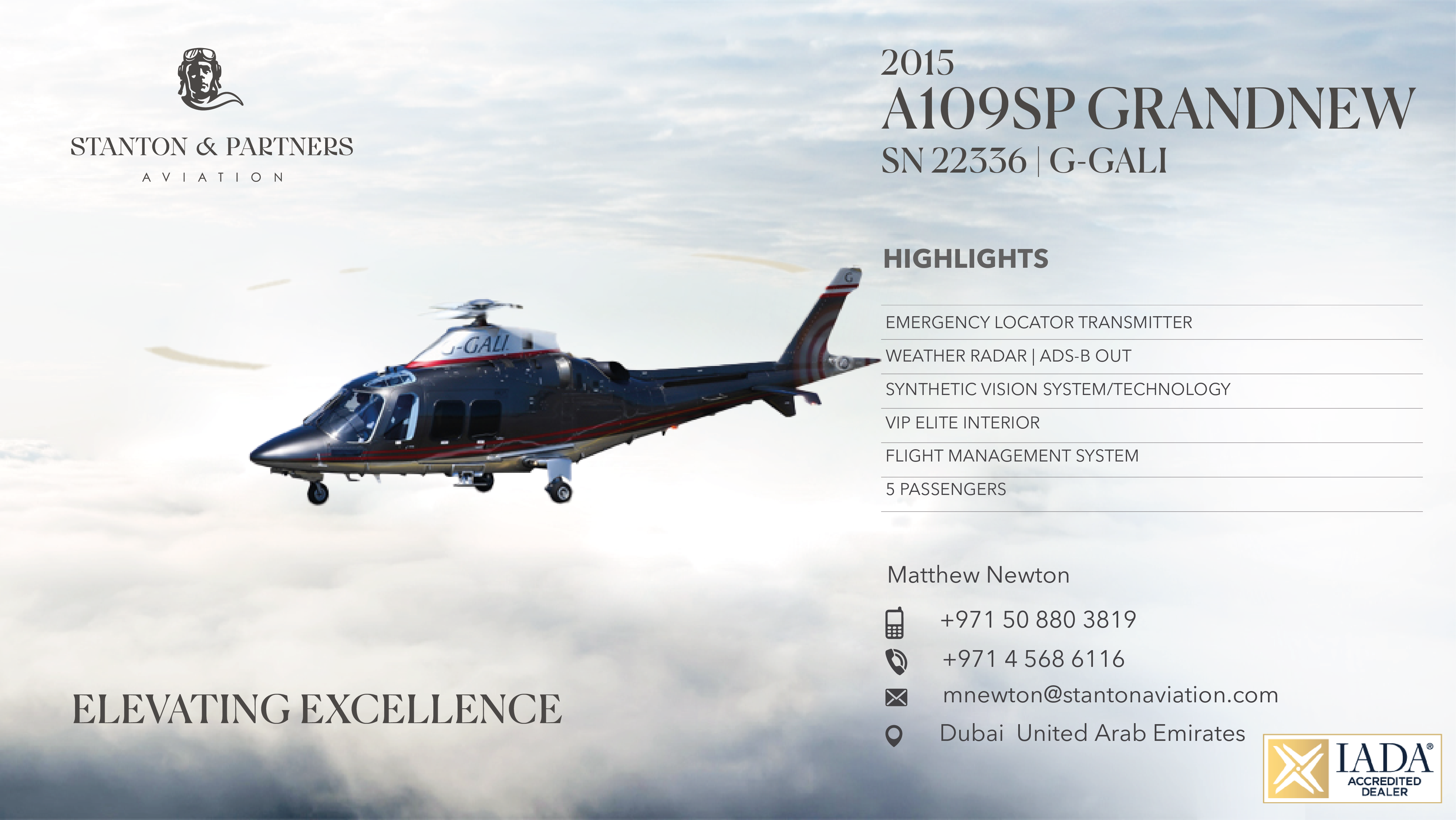 2015 Agusta A109SP Grand